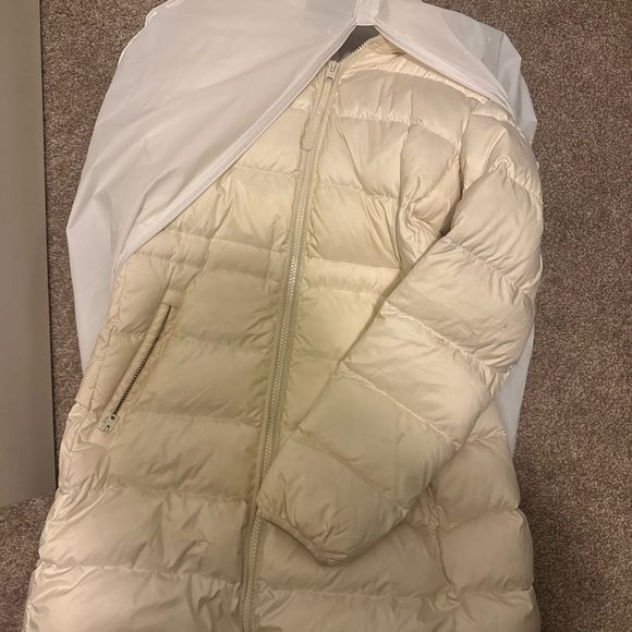 Coach | Jackets & Coats | Coach Cream Puffer Jacket Quilted Nylon ...
